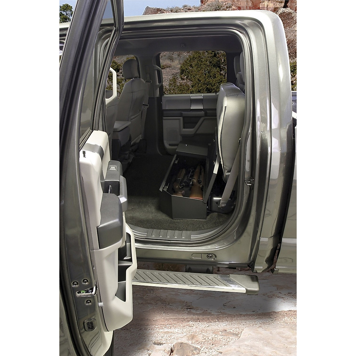2015+ Ford F-Series SuperCrew Under Rear Seat Lockbox