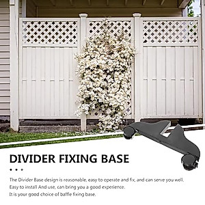 Zerodeko Room Divider Screen Holder Folding Privacy Screen Holder Stand Room Divider Feet Movable Wheel Roller Base for Home Office Hotel Bedroom Black