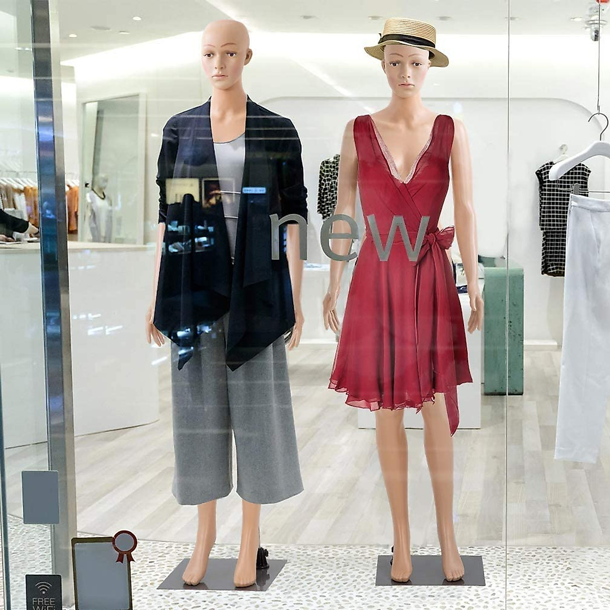 FLL Mannequin Torso, Clothing Form Full Body Manikin Female 69 inch Adjustable Detachable Stand Realistic Display with Metal Base Plastic Head Arm Turns Stand, Beige (FLL-01)