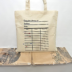 Universal Zone Library card tote bag. Library card with day due stamps handbag. Book Bag. Library bag. Market bag