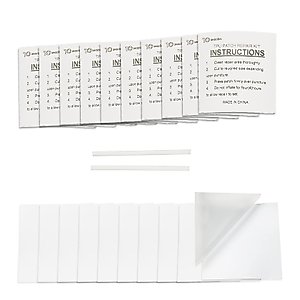 10Leccion 20 Pack of TPU Pool Patch Repair Kit for Air Mattress, Swimming Pool, Bounce House, Tent, Canvas, Canopy, Floats, Tubes Bed and Inflatable Toys with 2 Pieces Plastic Deflate Tubing