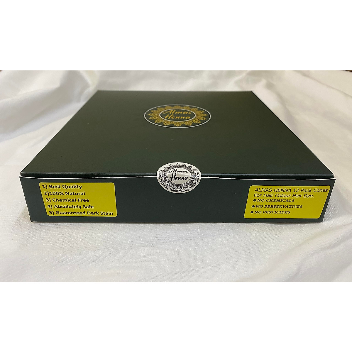 AL HASNAYN ENTERPRISES Henna Cones for women, 12 Pack, 100% natural, ready to use hair color and dye paste in henna tubes, REDDISH BROWN, 30g Each cone