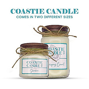 Coastal Breeze Scented Candle 8 Oz - Natural Soy Wax Candle in Glass Jar – Long Lasting Candles for Home, Office - Aromatherapy Candles for Spa - Elegant Candle Gift for Men, Women