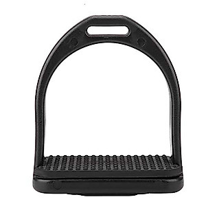 Maxmartt 1 Pair Black High Strength Horse Stirrup Durable Quality Plastic Riding Stirrups (S)