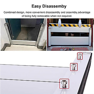 Garage Door Rain Water Barrier, 23.6in Tall Reusable Flood Control Barriers for Outside Home/ Yard / Switch Room / Stairway/ House Door, Aluminum Threshold Seal Water Baffle Dam ( Color : H 23.6in/60c