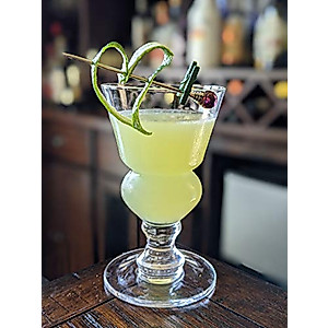 Amehla Original Absinthe Glass: Set of 2 - Vintage Reservoir Pontarlier Style Cordial Cocktail Glasses