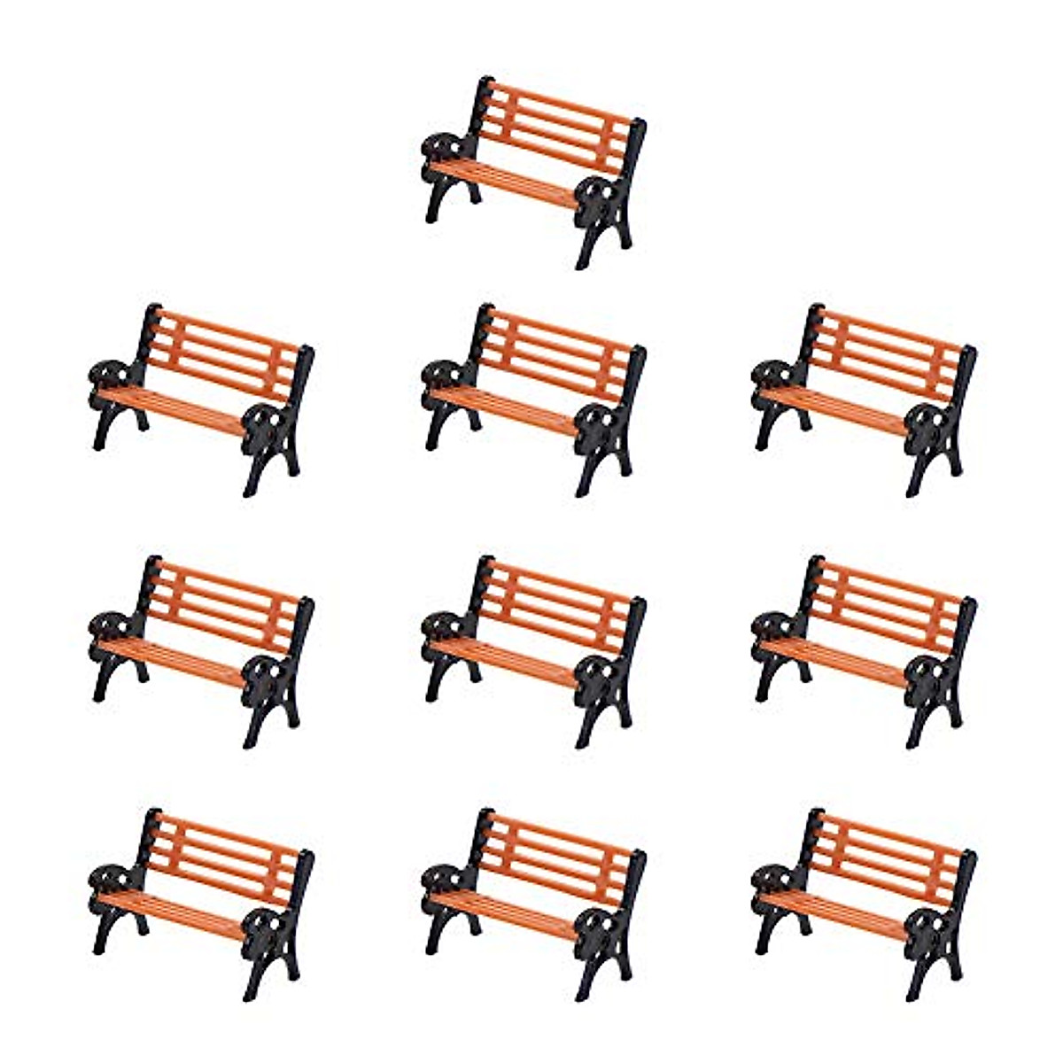 YZ87 10pcs Park Benches Model Train HO TT 1:87 Bench Chair Settee Railway Layout New