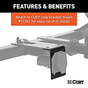 CURT 57206 Vehicle-Side Trailer Wiring Harness Mounting Bracket for 7-Way RV Blade