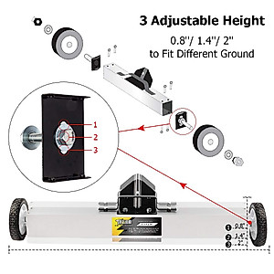 TUFFIOM 24-Inch Rolling Magnetic Pick-Up Sweeper | 30-LBS Capacity, with Quick Release Latch & Adjustable Long Handle, for Nails Needles Screws Collection