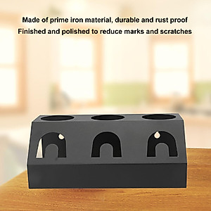 Soda Bottle Holder, Soda Bottle Draining Rack 3 Holes Anti Scratch Non Slip for Home (Black)