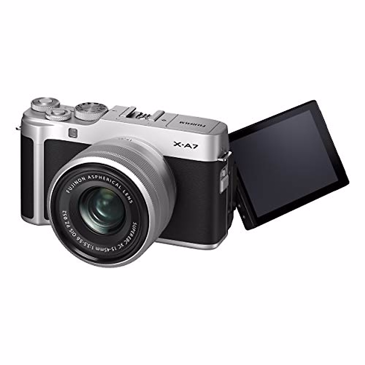 Fujifilm X-A7 Mirrorless Digital Camera w/XC15-45mm F3.5-5.6 OIS PZ Lens, Silver