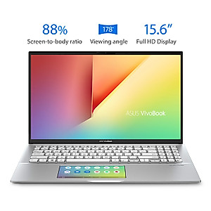 ASUS VivoBook S15 Thin & Light 15.6” FHD, Intel Core i7-8565U CPU, 8GB DDR4 RAM, PCIe NVMe 512GB Teton Glacier SSD, Windows 10 Home, S532FA-PB55, Transparent Silver