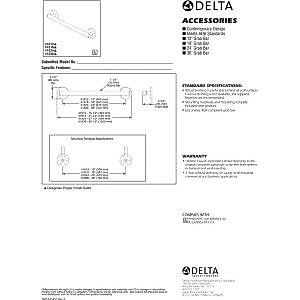 Delta Faucet 41818-RB Delta Tub and Shower Faucets and Accessories, 18", Venetian Bronze