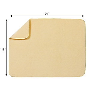 Kitchen Basics Dish Drying Mat XL for Kitchen, Absorbent, Reversible Microfiber Dish Mat, 18 Inch x 24 Inch, Cream