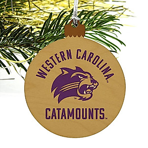 GRAPHICS & MORE Western Carolina Catamounts Wood Christmas Tree Holiday Ornament