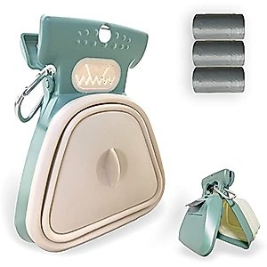 Jondarla Dog Pooper Scooper, Portable Poop Scooper Handheld Size for Walking Large and Small Dogs Outside Yard or Travel Outdoors, Pup Poop Scoop with Container and 30pcs Pet Waste Bag Attachment