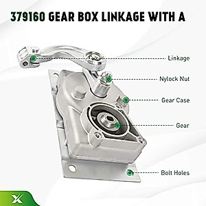 XIMAKA 1101425 379160 Gear Box Linkage with A,Grey,9Inch Compatible for Kwikee 22, 23, 28A, 30, 32, 33, 34, 35, 36, 38 and 40 Series Electric Steps(Fit for 676061 2141001 366043 1101428 379147 Motor)
