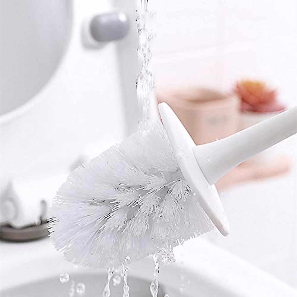 SPOUR Floor Standing/Mounted Wall Toilet Brush,Deep Cleaner Toilet Brushes,Bathroom Toilet Bowl Brushes,for Bathroom Toilet-Light_Blue