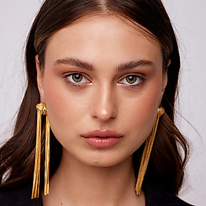 Gold Tassel Earrings For Women By Vintage Havana Drop/Dangle Earrings