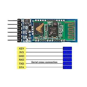 AEDIKO 4pcs HC-05 Wireless Bluetooth RF Transceiver Master Slave Integrated Bluetooth Module 6 Pin Wireless Serial Port Communication BT Module