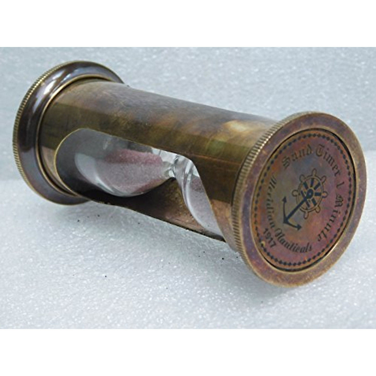 MERIDIAN NAUTICALS Brass Sand Timer Nautical Vintage Antique Item Replica Hour Glass Maritime Item