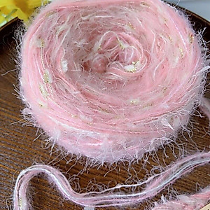 100G/Ball DIY Features Hand Mixed Line Mohair Yarn for Knitting Crochet Pretty Tassel Blend Yarn DIY Gift Knitted Bag Sweater