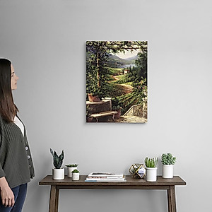 CANVAS ON DEMAND Chianti Vineyard Canvas Wall Art Print by Art Fronckowiak, Home Decor, Europe Artwork, Nature Artwork, 18"x24"