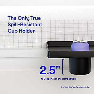 BedShelfie Bedside Shelf for Bunk Bed - College Dorm Room Essentials, Loft Bed Accessories, Clip On Nightstand Snack Organizer, Floating Bed Side Table Tray Shelfie Storage - Wood Black Cup Holder