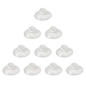 LuluEasy 20mm 10 Pieces Mini Suction Cups Clear Without Hooks Without Holes, PVC Plastic Sucker Pads for Festival Decoration Wall Glass Home Car