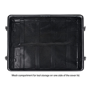 Sound Town Lightweight 8U PA DJ Rack/Road Case with 7U Rack Space, ABS Construction, 19” Depth, Retractable Handle, Wheels and Heavy-Duty Latches (STRC-A8UT)