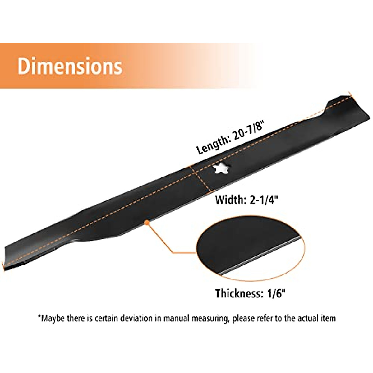 budrash 532138971 Mower Blades for Craftsman/Hus qvarna/Poulan 42" Lawn Tractor, 138498 High Lift Blades for Craftsman LT1000 DYT4000, Hus qvarna YTH18542, Replace 127843 531307224, 2 Pack