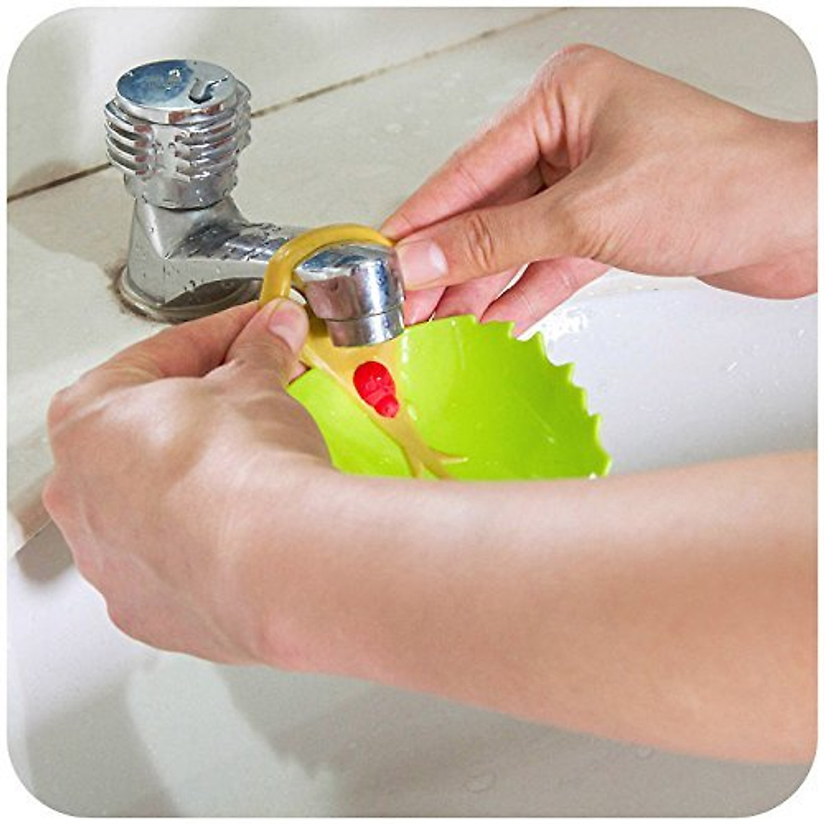 Yonisun Faucet Cover, Leaf Design Safety Faucet Extender For Children Toddler Kids Hand Washing Baby Kids Hand Wash Helper Bathroom Sink(2PCS/Pack)