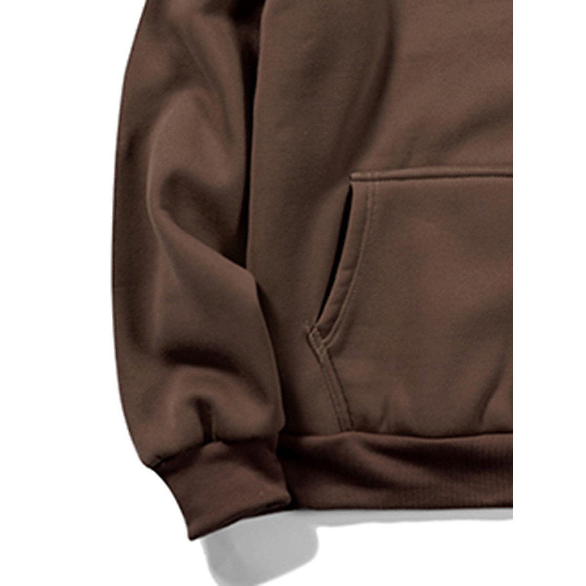 Floerns Men's Graphic Print Long Sleeve Drawstring Hoodie Pullover Sweatshirt Coffee Brown L