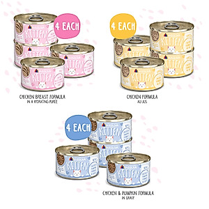 Weruva Kitten, Fur Baby Favorites Variety Pack, 3oz Can (Pack of 12)