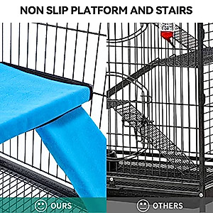 YITAHOME Metal 4-Tiers Small Animal Cages for Adult Rats/Rabbit/Ferret/Chinchilla/Cats/Guinea Pig/Large Hamster Indoor Critter Nation Cage Double-Story