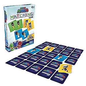 PJ Masks Hasbro Gaming Matching Game for Kids Ages 3 and Up, Fun Preschool Memory Game for 1+ Players