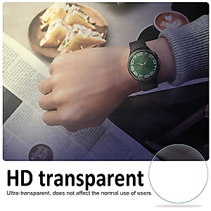[4 Pack] for Samsung Galaxy Watch 6 Classic 47mm Screen Protector,Tempered Glass Screen Protector Protective Film Cover Accessories for Galaxy Watch 6 Classic 47mm (NOT for Other Models)