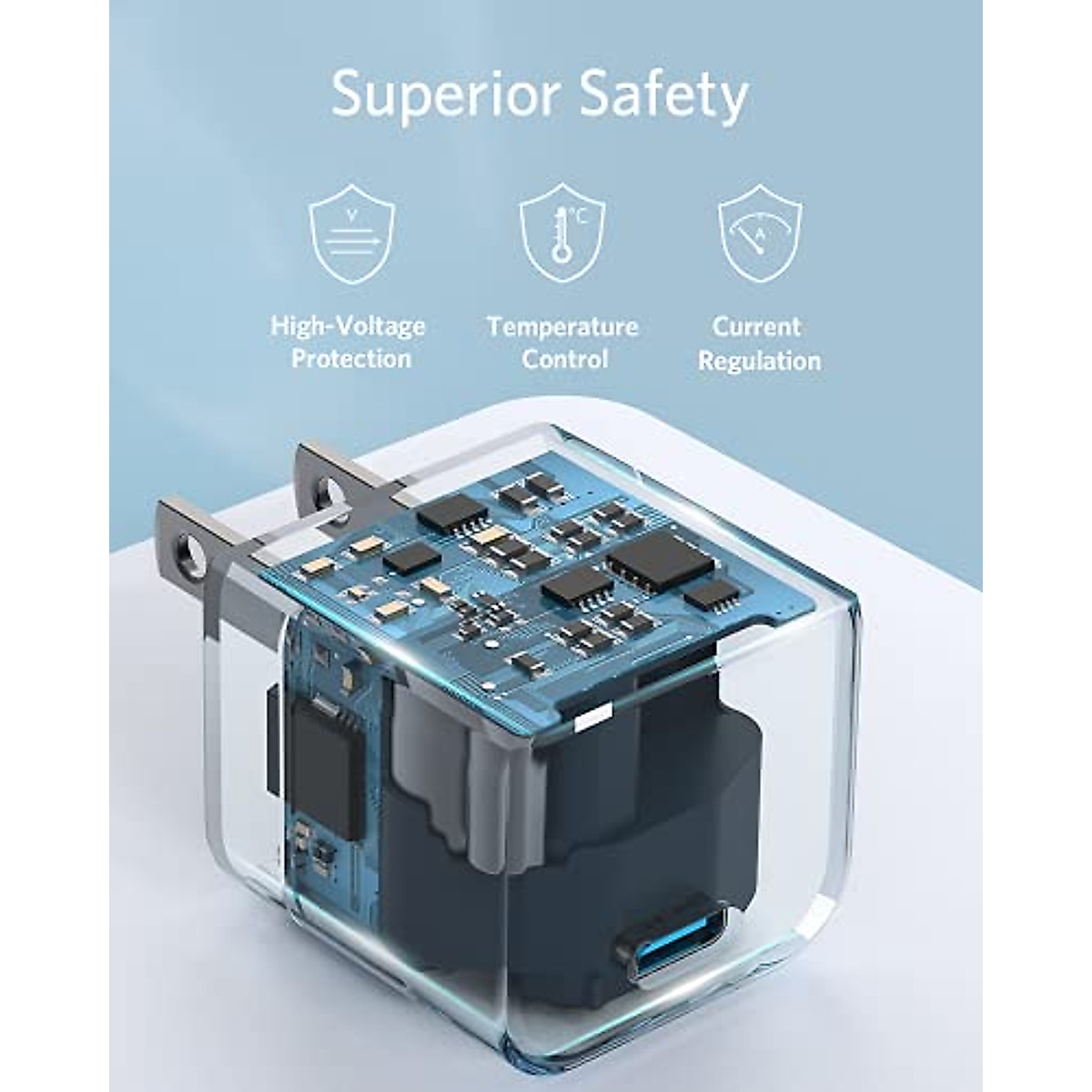 USB C Charger, Anker 2-Pack Fast Charger with Foldable Plug, PowerPort III 20W Cube Charger for iPhone 14/14 Plus/14 Pro/14 Pro Max/13, Galaxy, Pixel 4/3, iPad/iPad Mini, and More(Cable not Included)