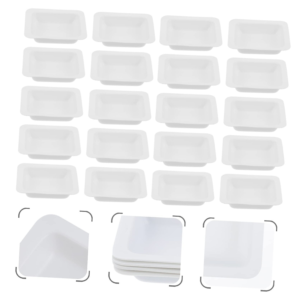 SOLUSTRE Lab Weighing Dishes Weighing Dish for Scale Biologically Inert Weighing Dishes 20pcs Square Weighing Boats Labs Weighing Dishes for Scale