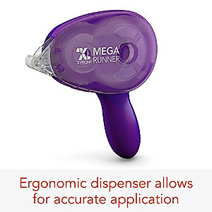 Xyron Mega Runner, Permanent Adhesive Tape Dispenser, Refillable, 1/2" x 100', Tape Runner, Perfect for Scrapbooking & DIY Craft Supplies, Home School Projects & Home Office (0701-05-00),Multicolor