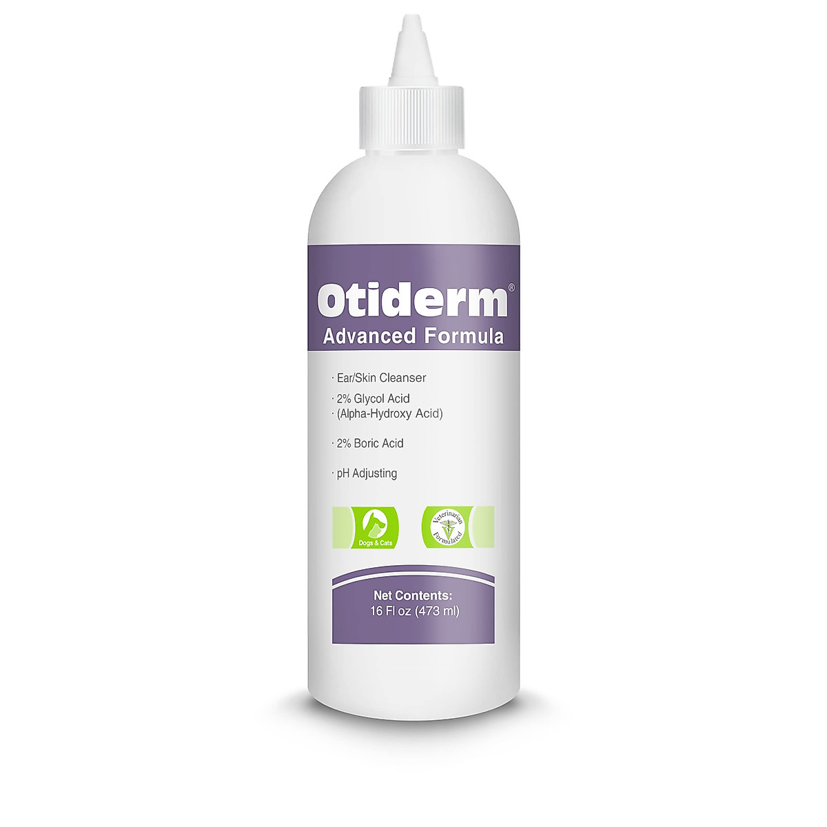 Otiderm Advanced Formula for Dogs and Cats - Deodorize and Gently Clean - Anti-Irritant Formula with Neutral pH and Aloe Vera - Healthy Ears - 16 fl oz