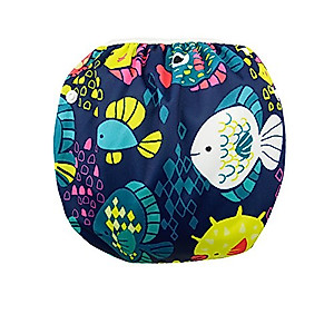 Babygoal Baby Girl Swim Diapers, Reusable Adjustable Washable Swim Underwear Fits 0-8M Baby Gifts and Swimming Lessons 2 Pack Small