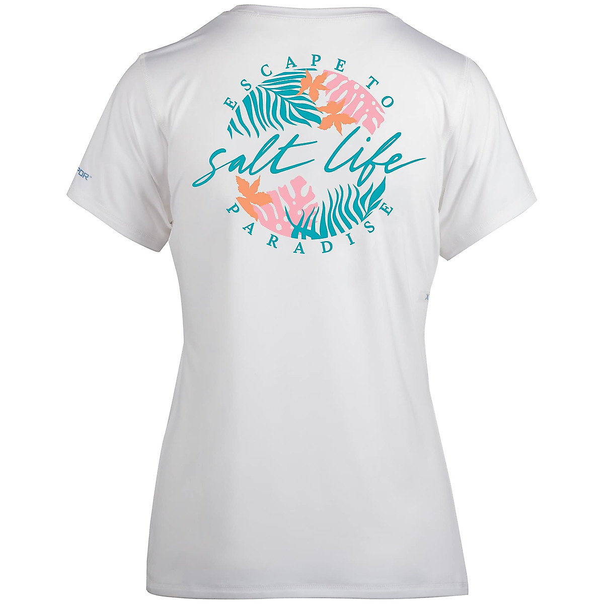 Salt Life Oasis Short Sleeve Stretch Fit Shirt, White, Small