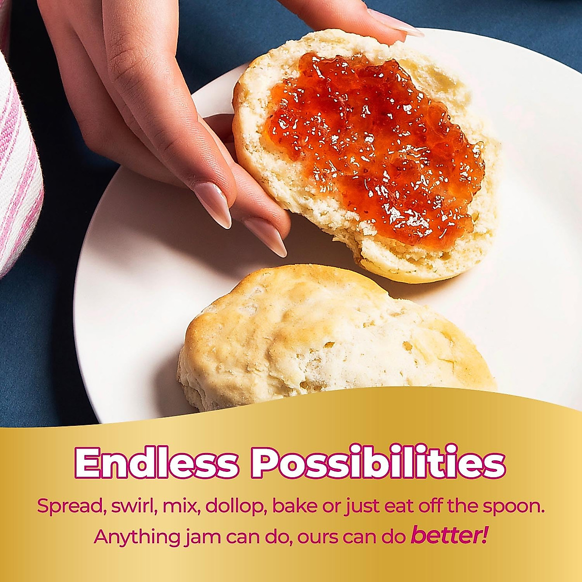 ChocZero Sugar Free Raspberry Jam Preserves - Keto Jelly - Fruit Spread with No Added Sugar (1 Jar, 12oz)