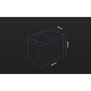 XQ-Gforward linghuan Business Trash Can, Stainless Steel Sorting Trash Hotel Restaurant School Apartment Living Room Trash Can 25 * 30 * 40CM