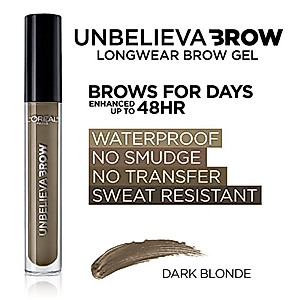 L'Oreal Paris Unbelieva-Brow Longwear Waterproof Tinted Brow Gel, Dark Blonde