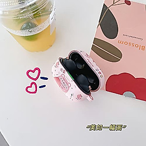 Joie & Joho Compatible with Sony WF-1000XM4 Case, Pink Peach Case for Earbuds Men Teens Boys Women Soft Silicone Keychain Accessories