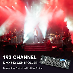CO-Z 192 DMX 512 Stage DJ Light Controller Lighting Mixer Board Console for Light Shows, Party Disco Pub Night Club DJs KTV Bars and Moving Heads