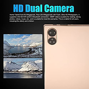 10in Tablet, Kids Tablet for 11 1920x1200 IPS Gold 2.4G 5G Dual Band WiFi 6GB 128GB for Learning (US Plug)