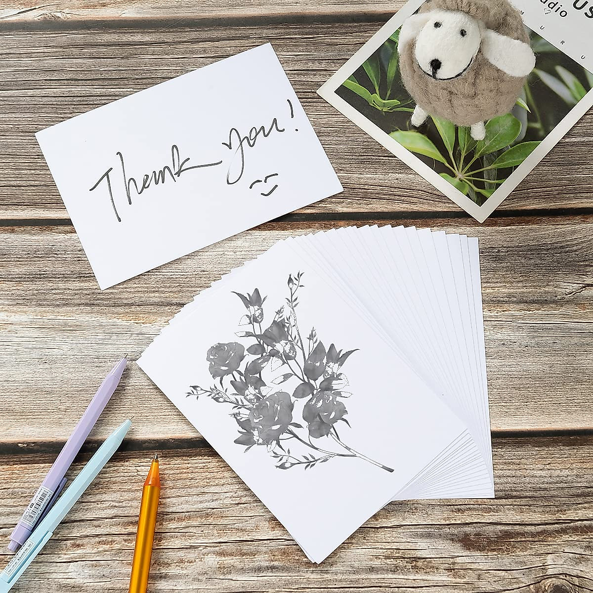 100 Pack Thick Paper Cardstock Blank Heavy Cards Stock for Invitations, Greeting Cards Making, Postcards, Photos, 250GSM Thick Paper (White, 5x7 inches)